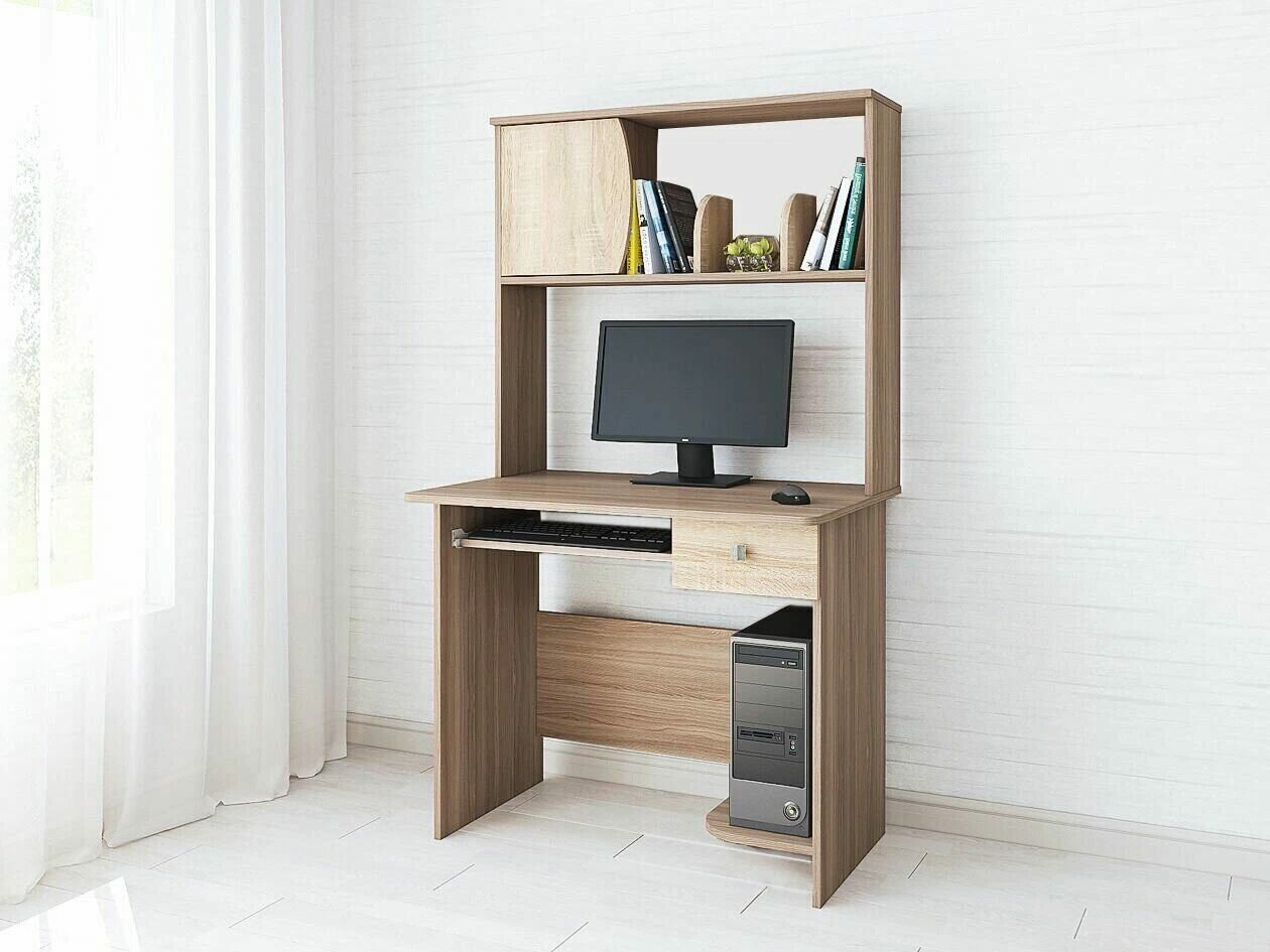 Стол компьютерный «Грета-4», ясень темный/дуб сонома (900х600х1580)