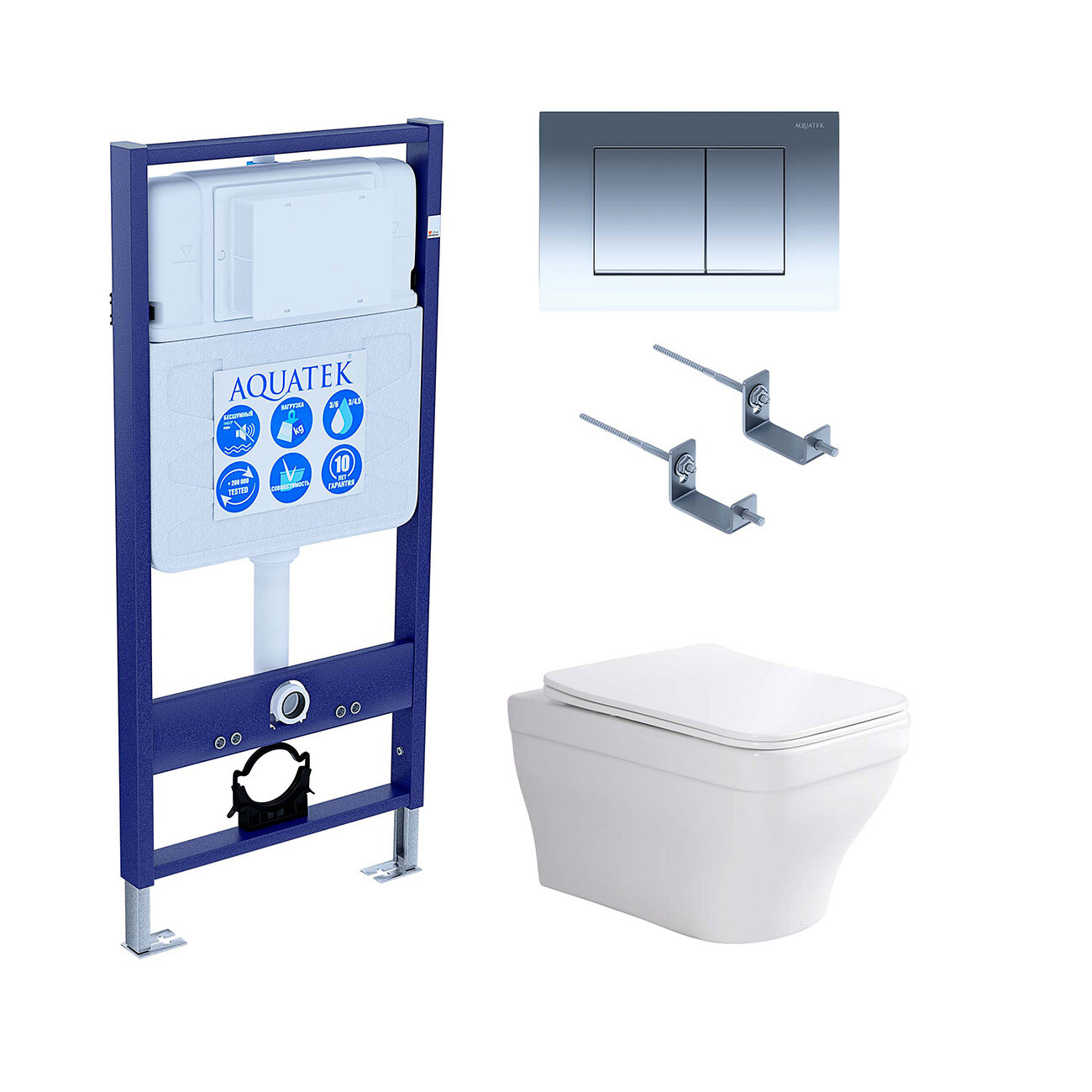 Унитаз с инсталляцией Акватек Амадео Set 010 4в1