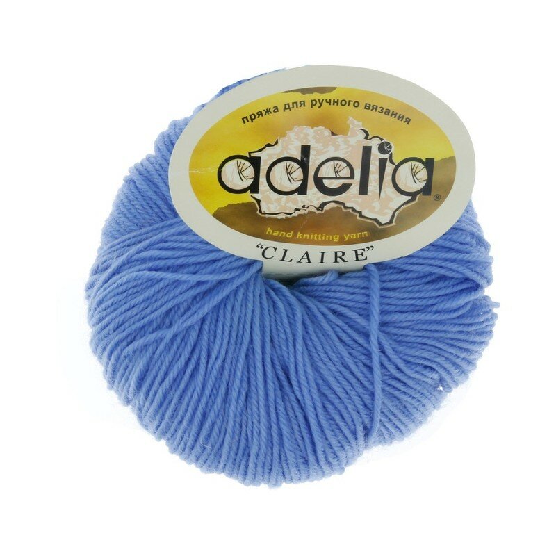Пряжа ADELIA "CLAIRE" 50% шерсть, 50% акрил 50 г 138 м №307 голубой