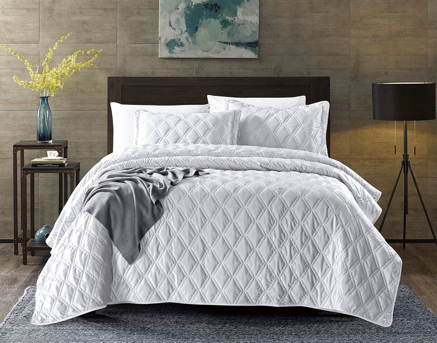 Велюровое Покрывало Tango Baccara, евро, размер 240x260 см, 2 наволочки 50х70 см