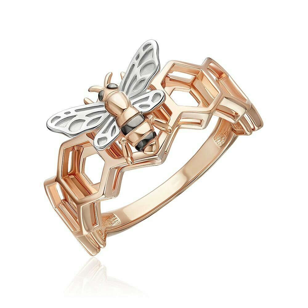 Кольцо, красное золото, 585 проба