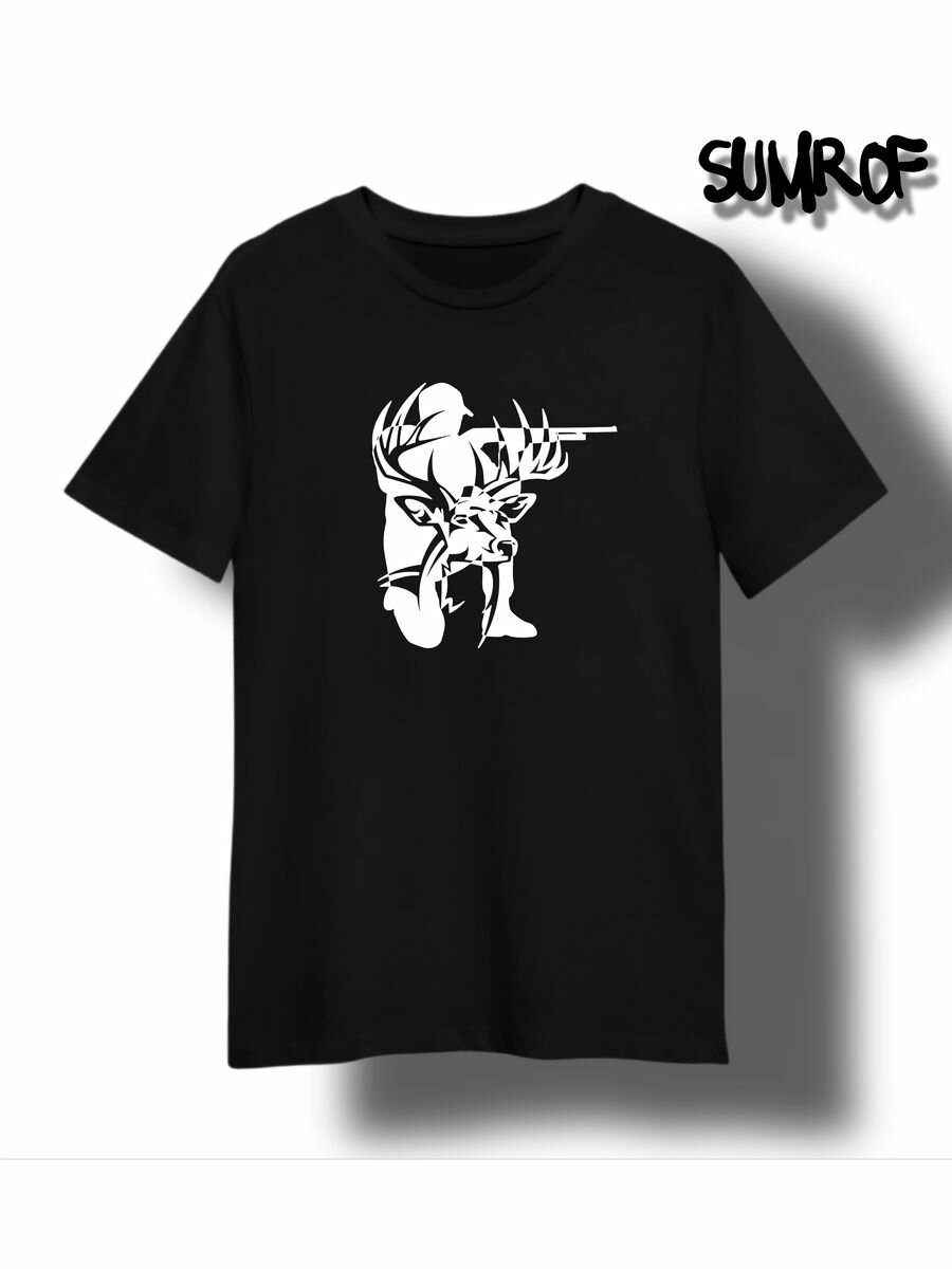 Футболка охота олень