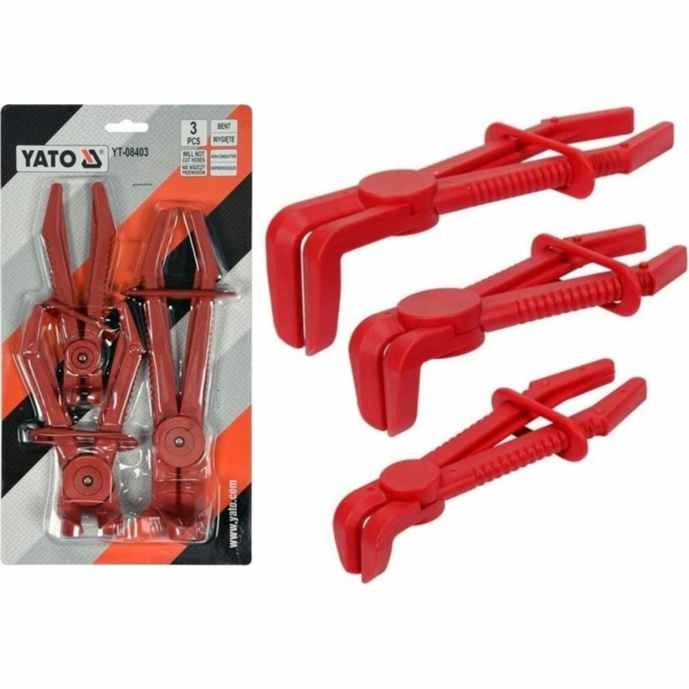 Набор изогнутых зажимов для шлангов YATO YT-08403