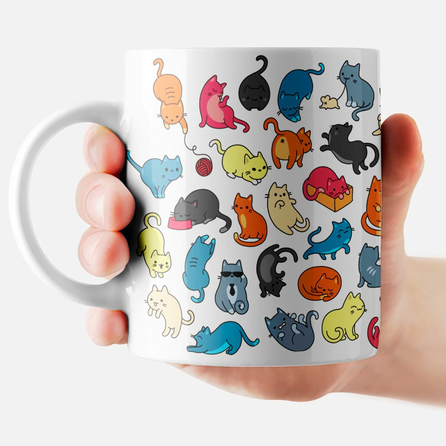 Кружка "Много котиков"