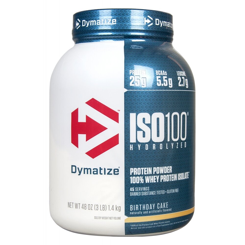 Протеин изолят Dymatize ISO-100, 1400 г, Вкус Fudge Brownie / Пирожное Брауни