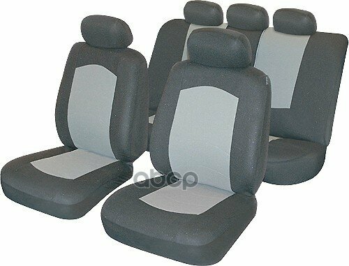 Авточехлы универсальные полиэстер черно-серые (9 предм.) Amsterdam AUTOSTANDART AutoStandart арт. 101111