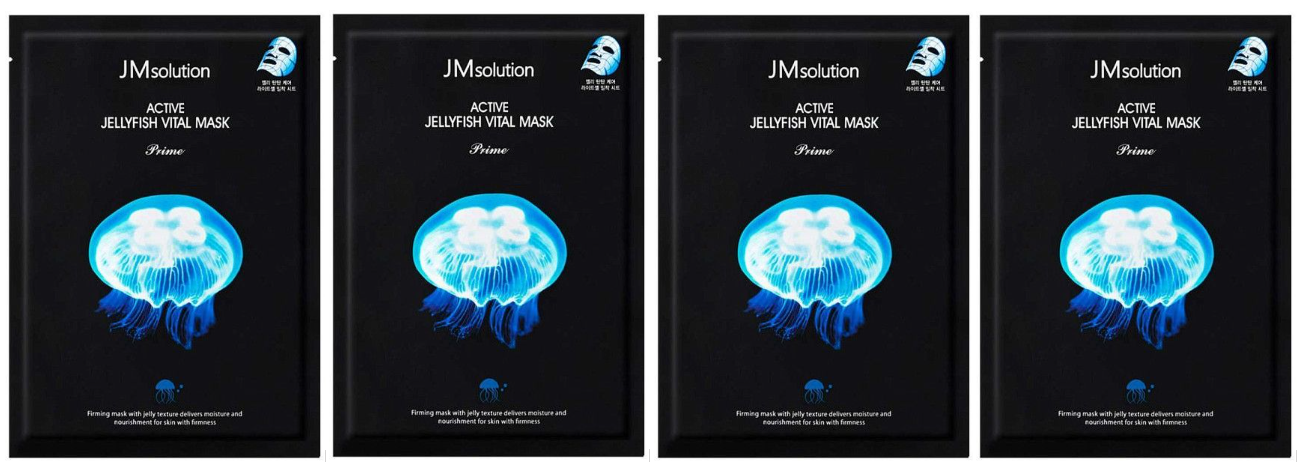 Тканевая маска для лица JMsolution с экстрактом медузы, Active Jellyfish Vital Mask Prime, 33 мл, 4 шт