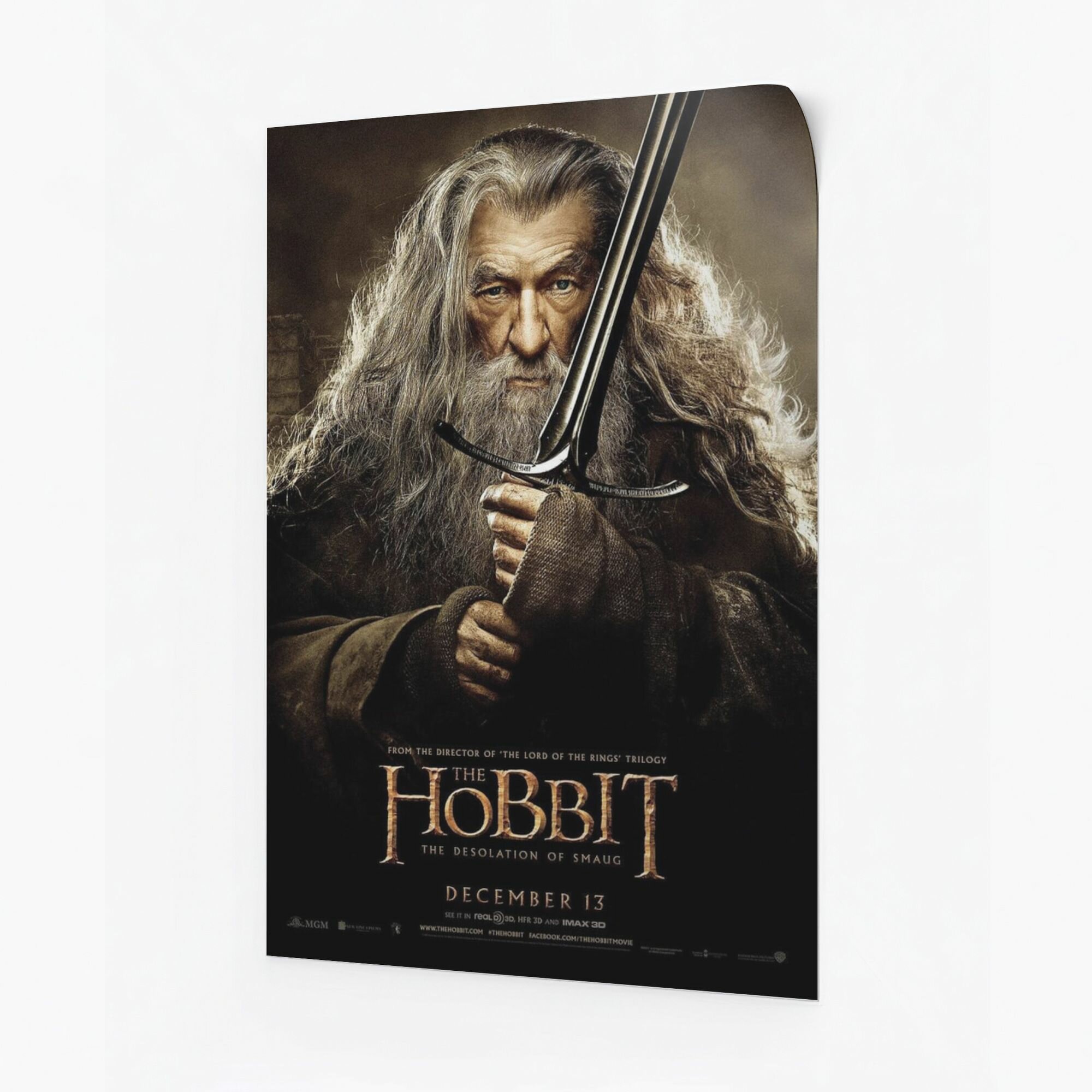 Постер (плакат) Poster4me для интерьера на фотобумаге Хоббит: Пустошь Смауга 40x60 см.