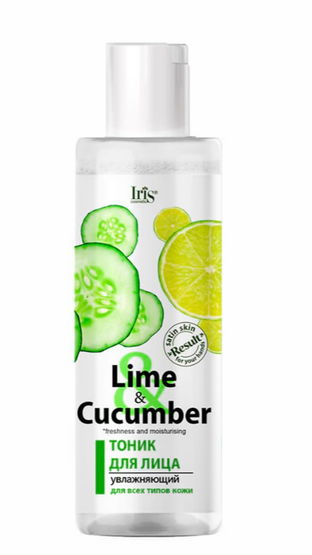 Тоник для лица Iris Lime & Cucumber увлажняющий, для всх типов кожи, 200 мл