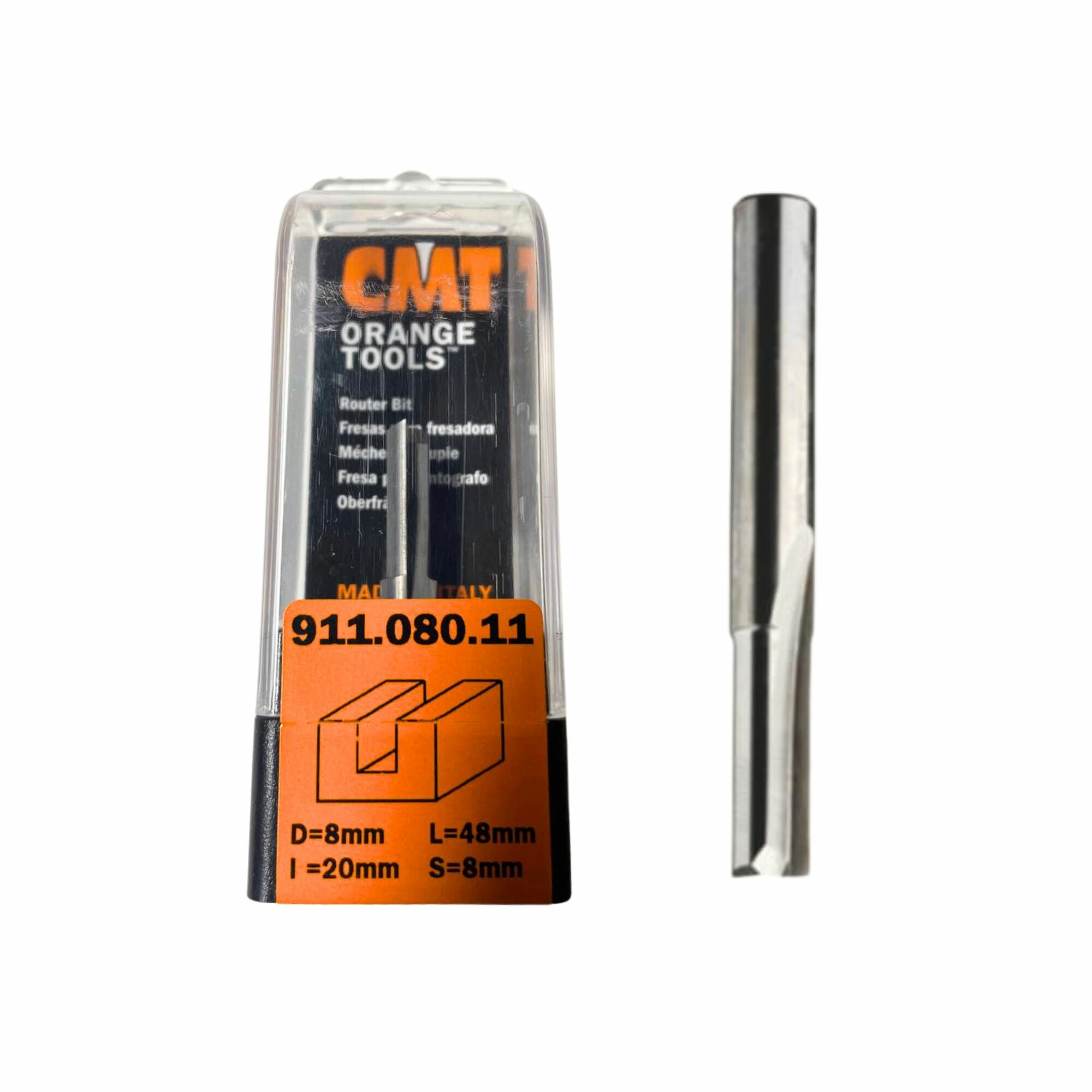 Фреза для фрезера по дереву пазовая монолитная (8x20x48 мм; S 8 мм) СМТ 911.080.11