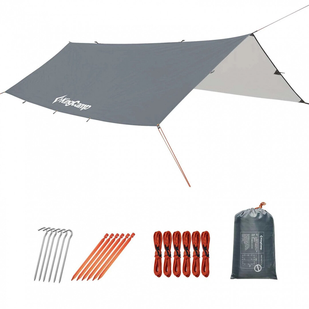 Тент King Camp RIMINI M 2007, туристический, 300x300см, серый