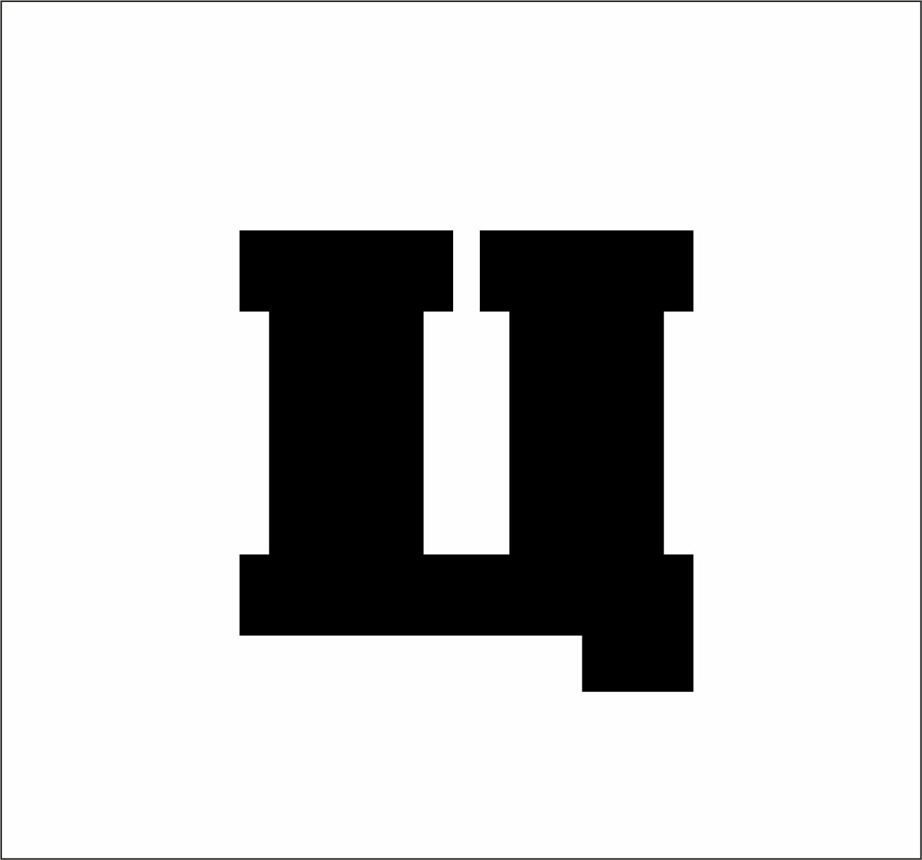 Буква Ц из акрила для вывесок 7 см / шрифт 6 черный