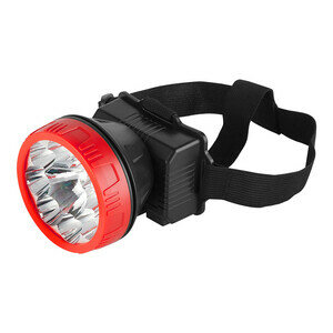 Фонарь налобный Navigator NPT (14448) светодиодный 9 LED 1 Вт аккумуляторный Lead-acid 900 мАч ударопрочный пластик 2 режима (2 шт.)