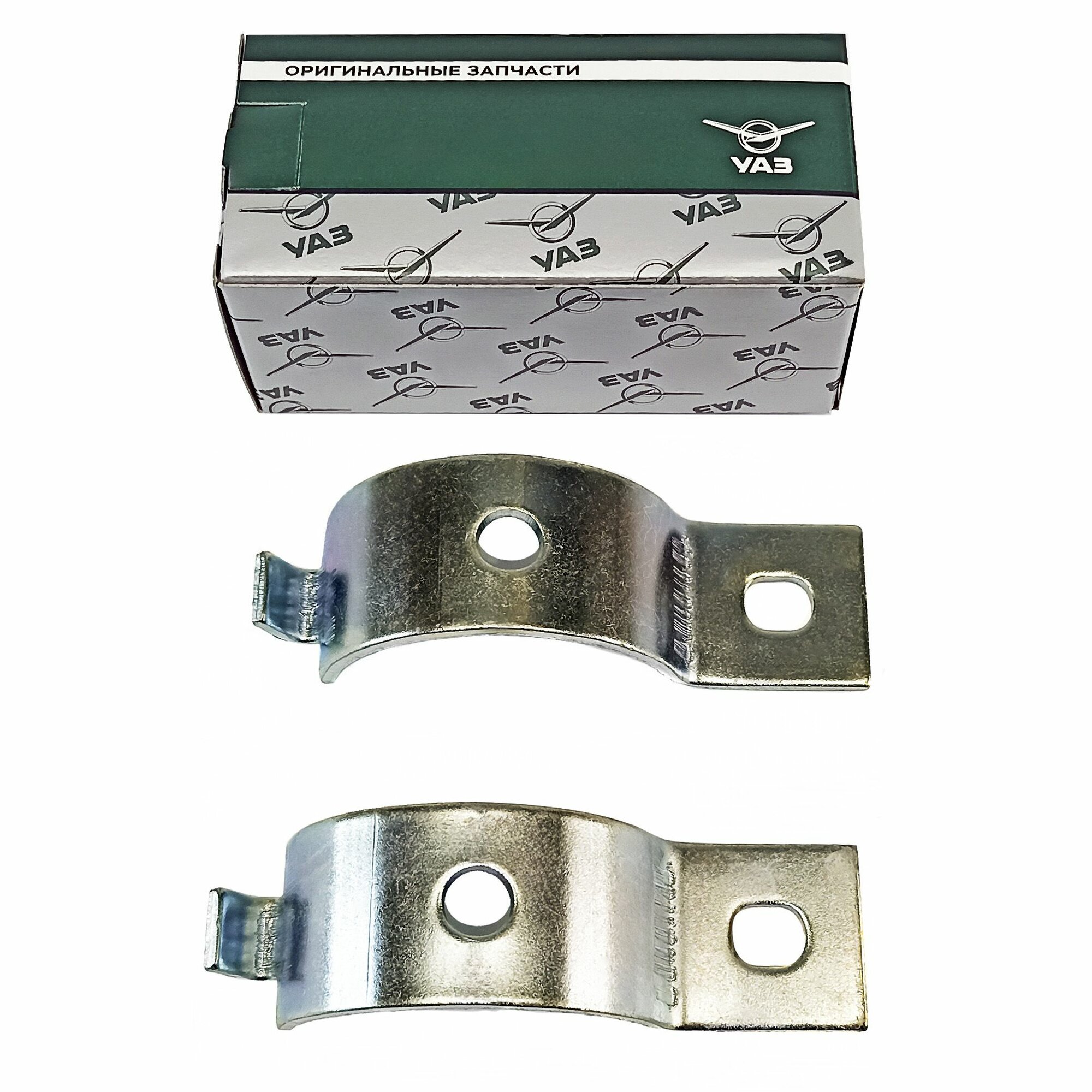 Хомут крепления выпускной трубы глушителя/резонатора для а/м УАЗ 452, 469 задний, клещи