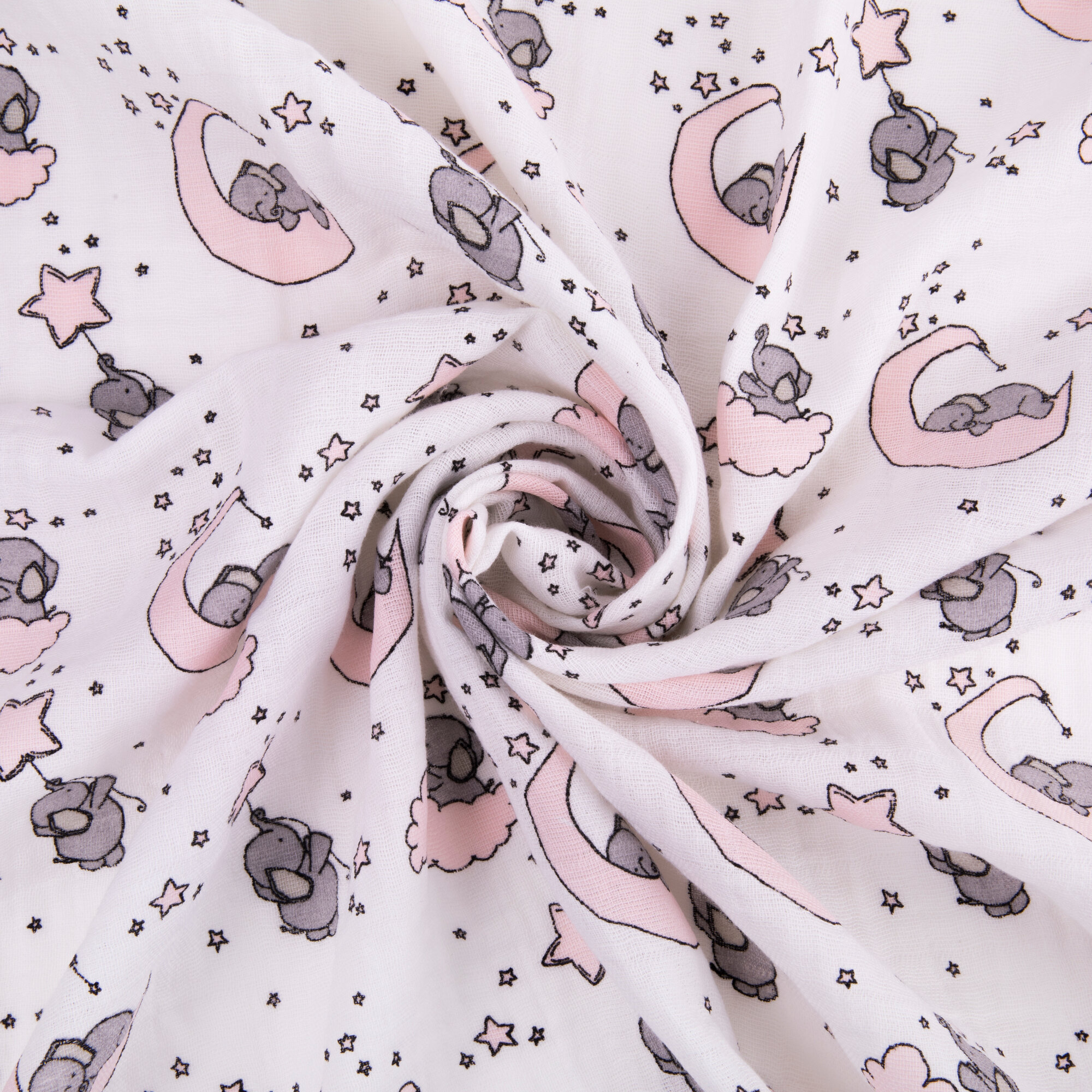 Ткань муслиновая отрез 100x125 см 100% хлопок "PEPPY" EMBRACE, Shannon Fabrics, emlittleone blush