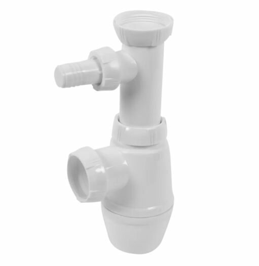 Сифон для раковины Equation без выпуска 32 мм и отводом для стиральной машины