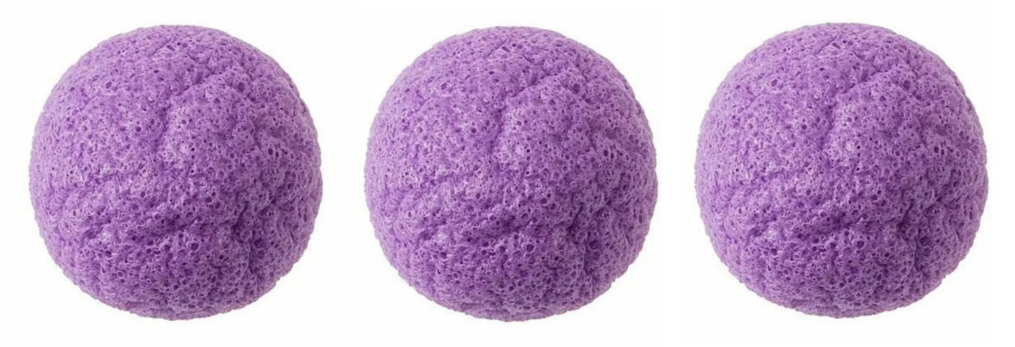 Спонж конжаковый Kristaller с экстрактом лаванды, полусфера - 3 штуки