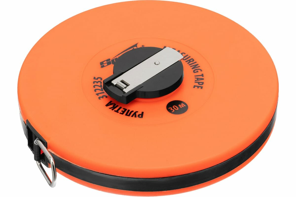 SPARTA геодезическая рулетка 30 м, лента ПВХ 12,5 мм, закрытый круглый корпус 312235
