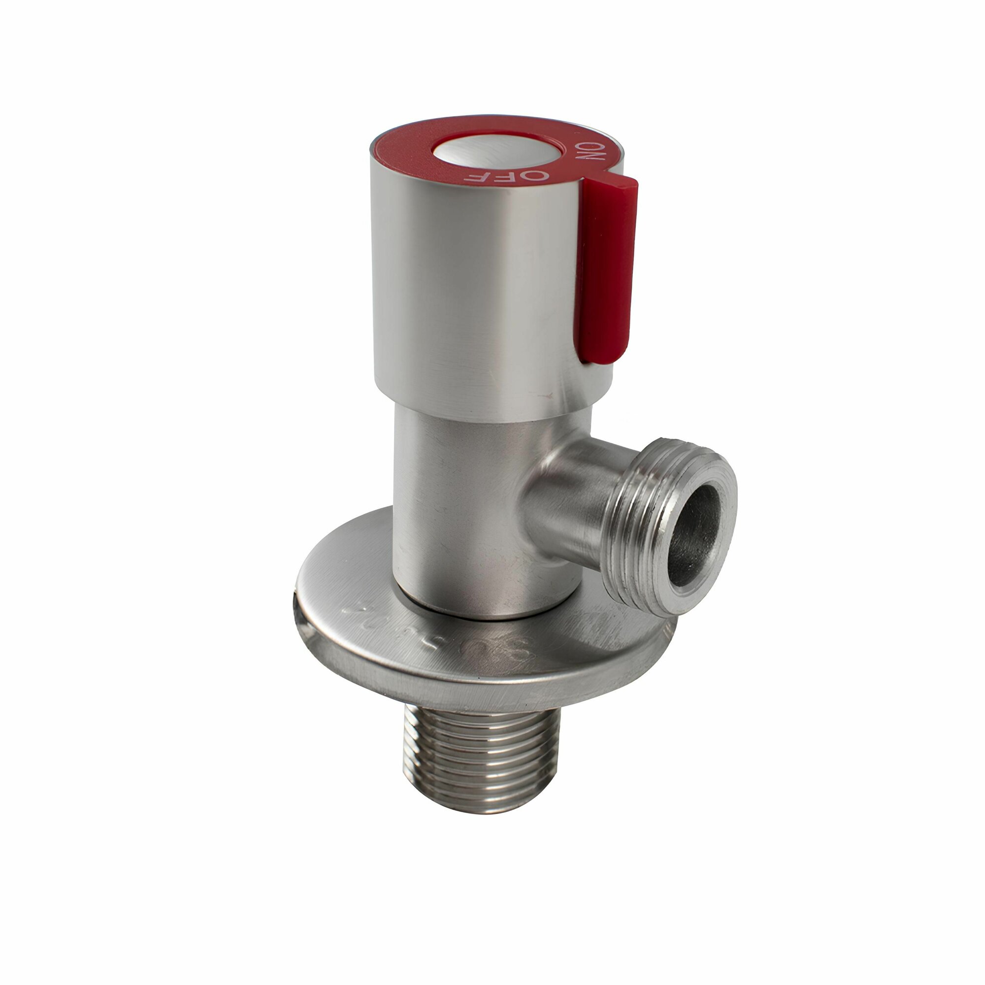 Кран вентильный угловой для воды из нержавеющей стали с чашкой 1/2, Potato