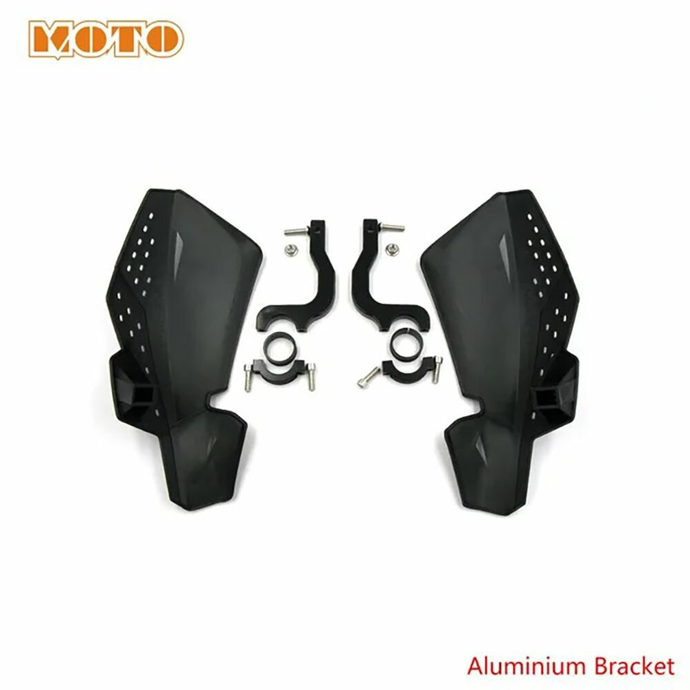 Защита рук для мотоцикла MOTO Racing H-25 черная, алюминиевые крепления.