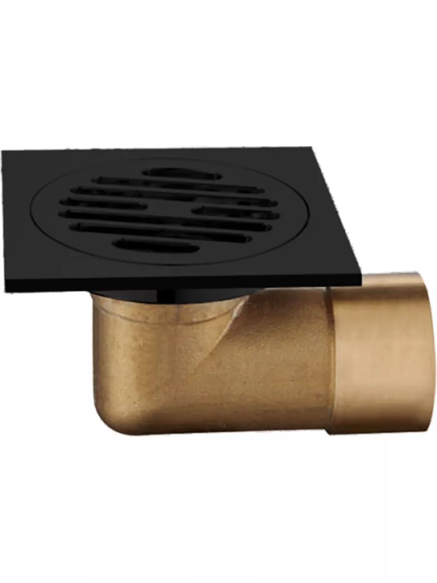 Трап для душа встраиваемый Gappo G81053-6, латунь, черный матовый