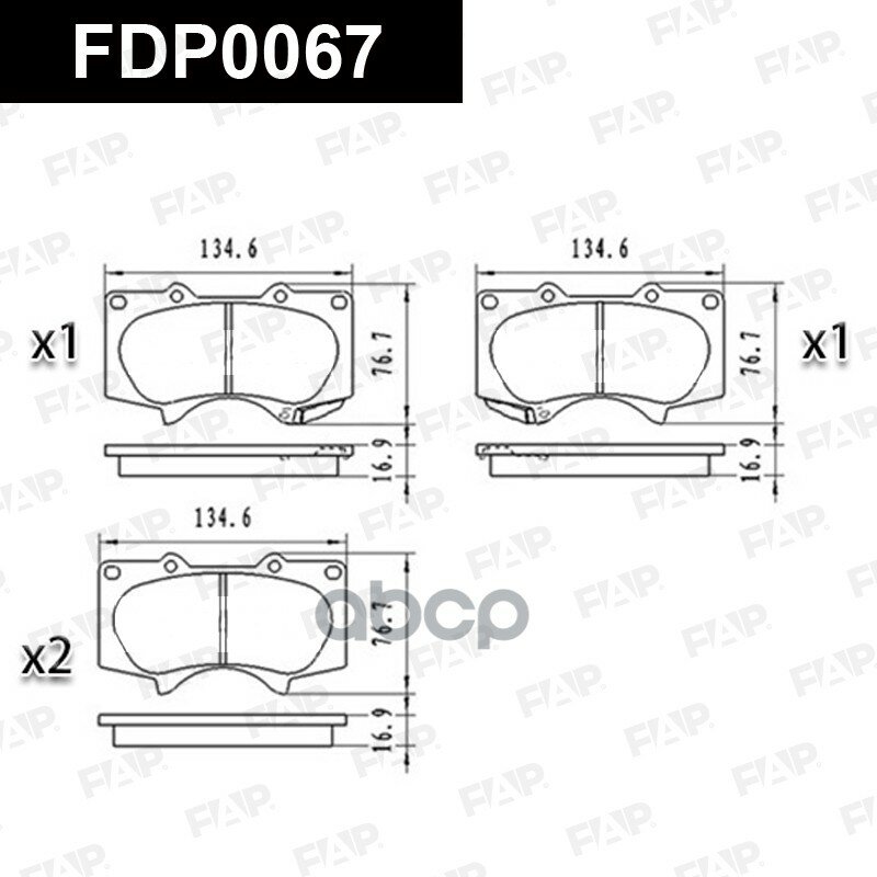 Колодки тормозные дисковые FAP арт. fdp0067