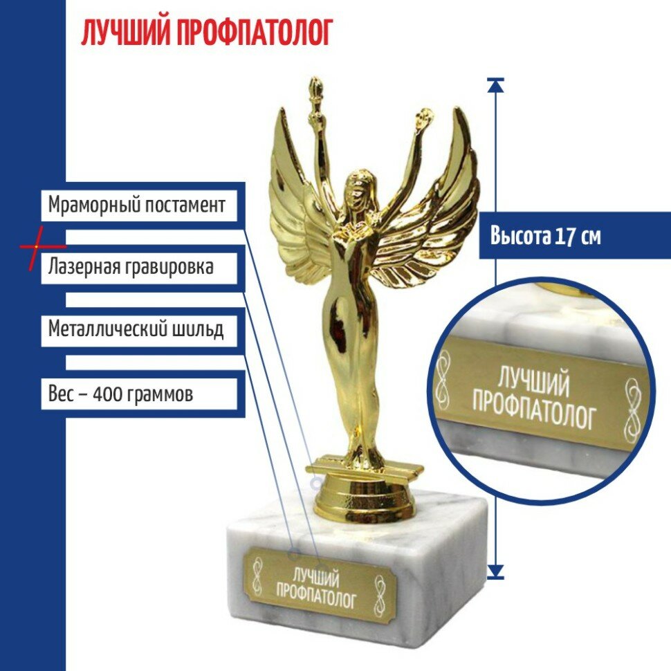 Статуэтка награда Жен. "Лучший профпатолог" (17 см)