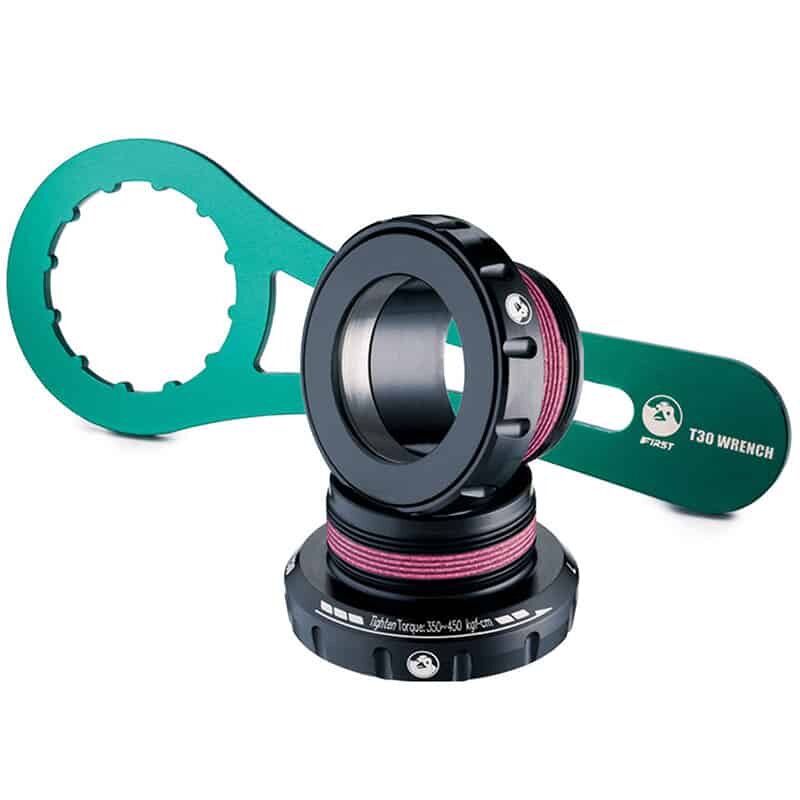 First components Каретка First Components, BSA резьба, подшипники тип 6806, внешние чашки шириной 11.2мм, 30 вал