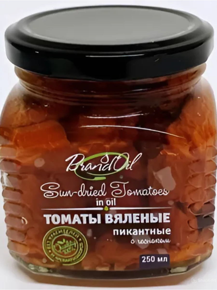 Томаты вяленые пикантные с чесноком 250 гр