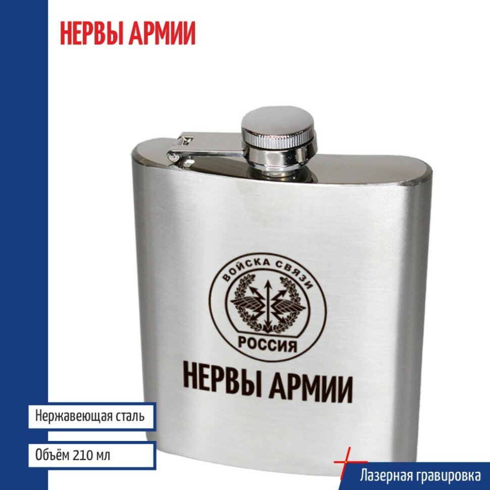 Фляжка Войска связи "Нервы армии"