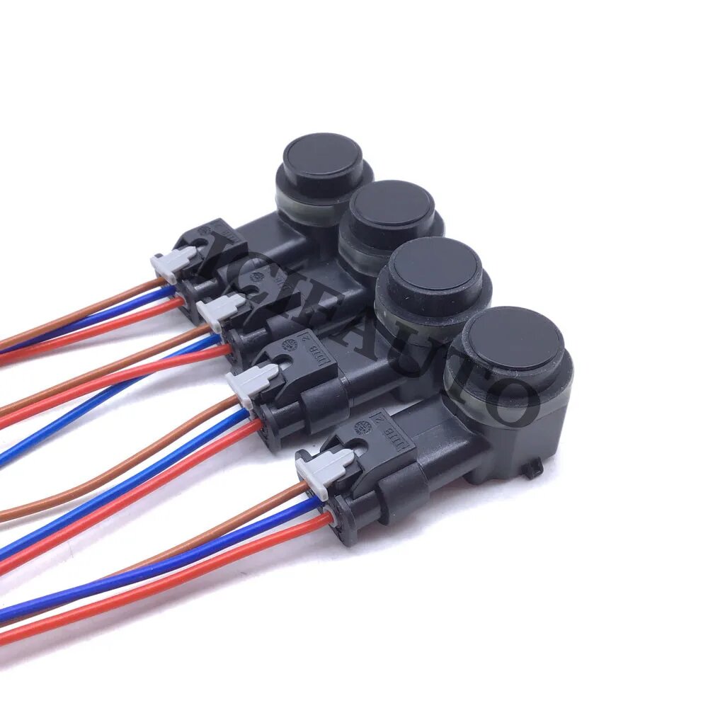 4 датчика парковки Pdc + 4 разъема 9G92-15K859-AB для Ford C-Max Focus Mk3 Galaxy Kuga Mondeo Mk4 S-Max 9G92-15K859-DA