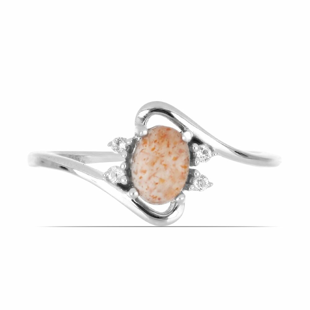 Кольцо, серебро, 925 проба, родирование, топаз