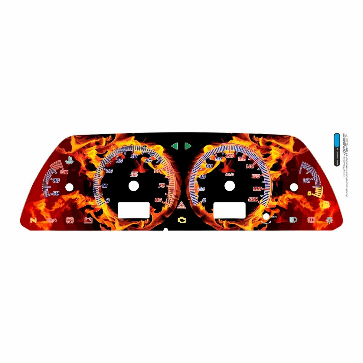 Вставка в панель приборов ВАЗ 2113-15 (VDO) огонь, подс. син