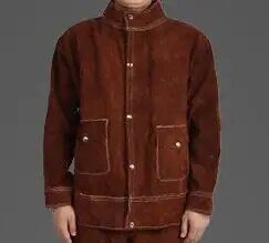 Sayaxiga кожаный сварочный костюм Коричневый, XL, only tops