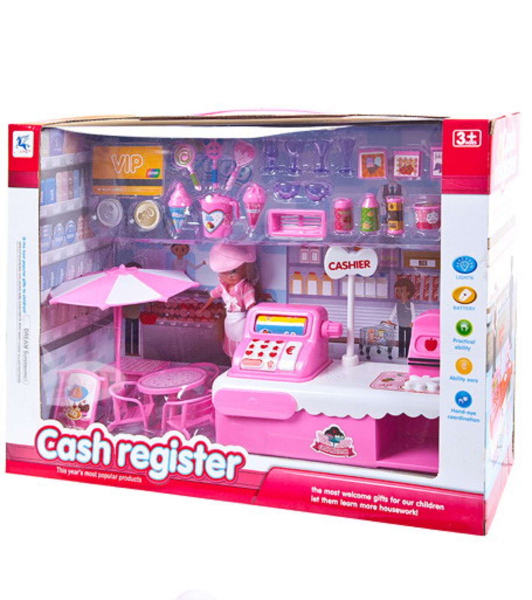 Игровой набор Junfa Магазин мороженого с мини мебелью