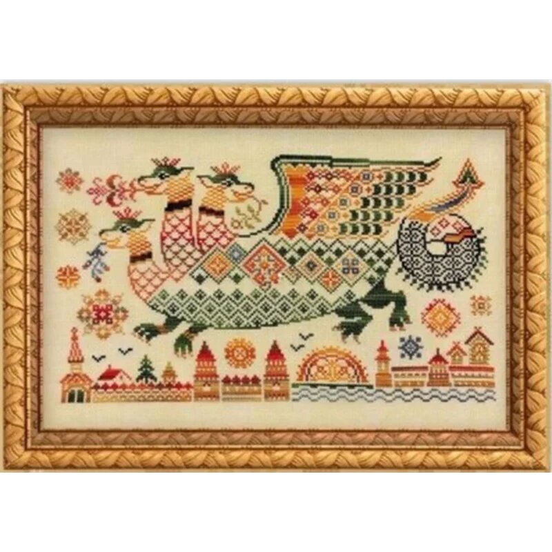 Набор для вышивки крестиком Homfun, ткань хаки, хлопок, 7 цветов