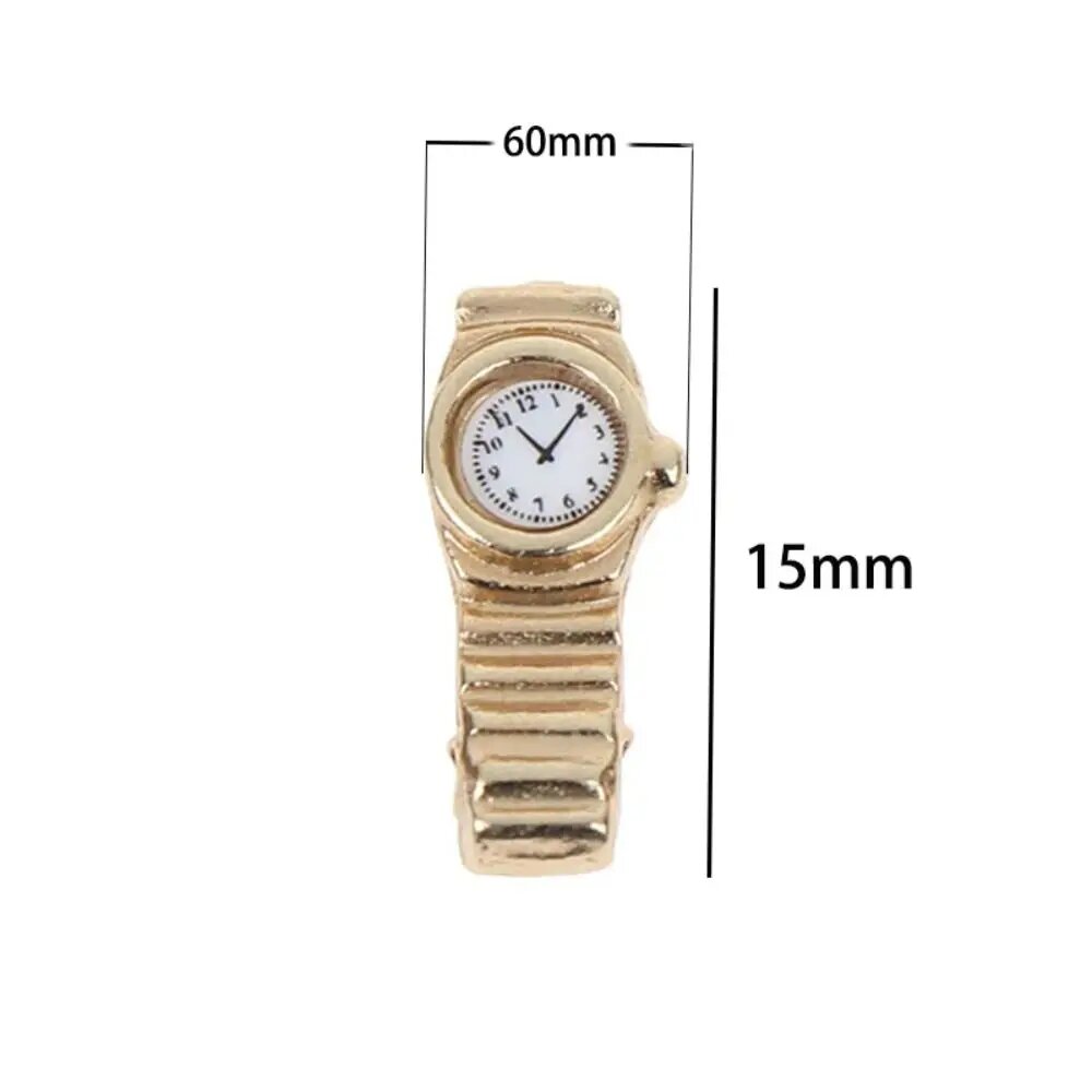 Бежевые часы для кукол, gold, 60mm, 15mm