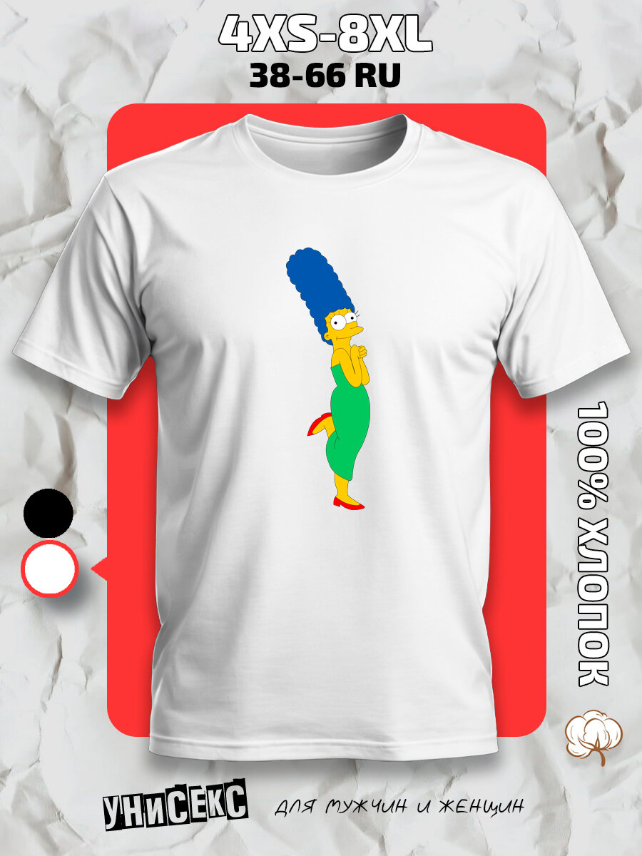 Футболка с принтом симпсоны simpsons Marge Мардж