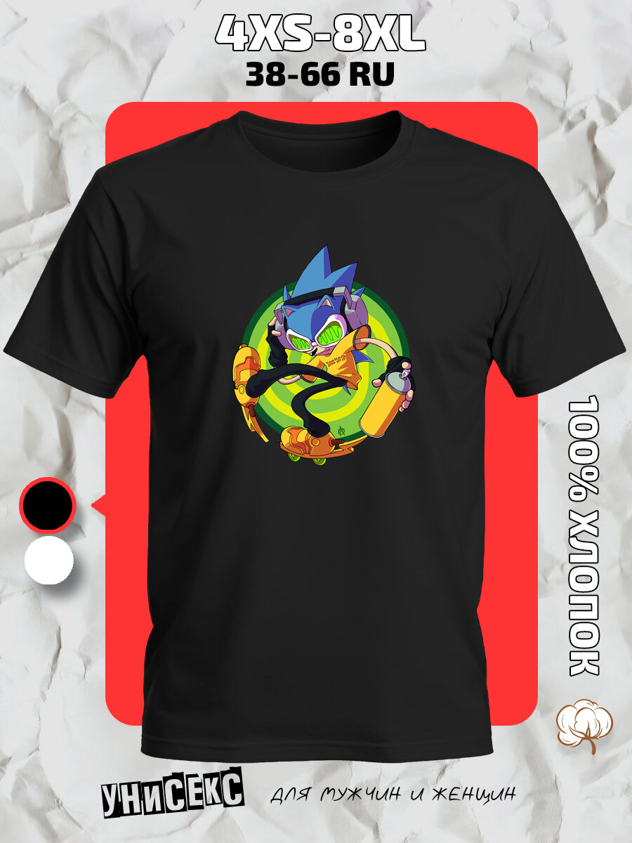 Футболка с принтом Соник Sonic