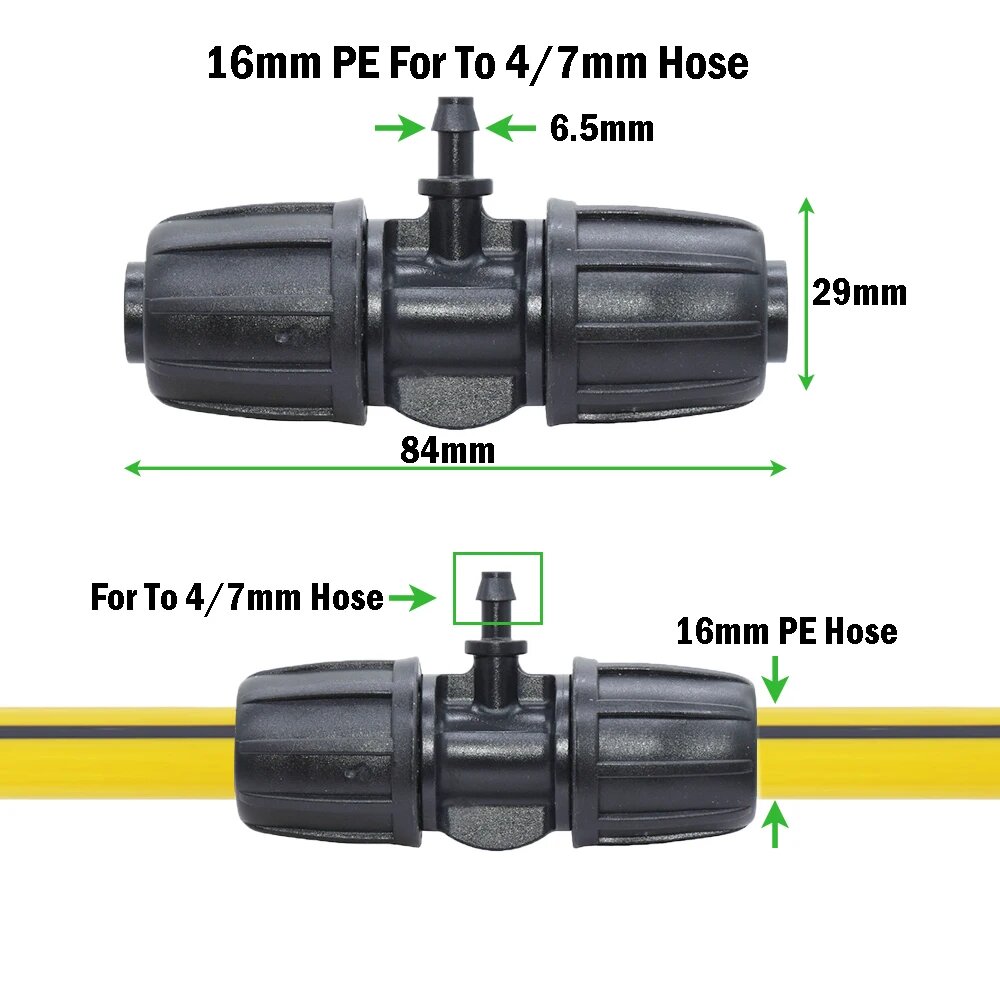 GI Yuling Заблокированный соединитель для трубы 16 мм Черный, C