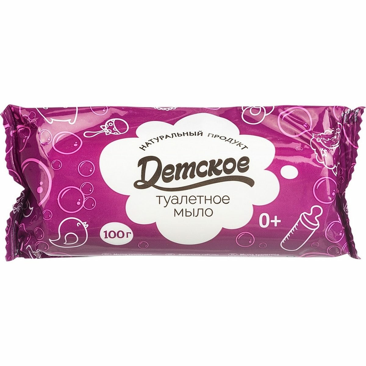 Мыло кусковое туалетное Донагропродукт "Детское", 100г, флоу-пак (303241), 1шт.