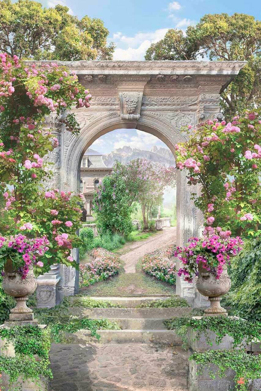 Фотообои 3д Арка расширяющая пространство 7-147-S-Велюр 270 x 200 см (ВхШ) Бесшовные, флизелиновые, влагостойкие обои MasterFresok