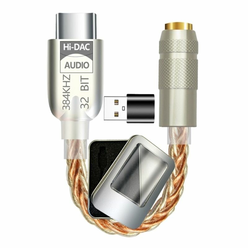 ALC5686 USB Type C до 3,5 мм ЦАП Усилитель для наушников Цифровые декодеры Звуковой кабель Адаптер-конвертер