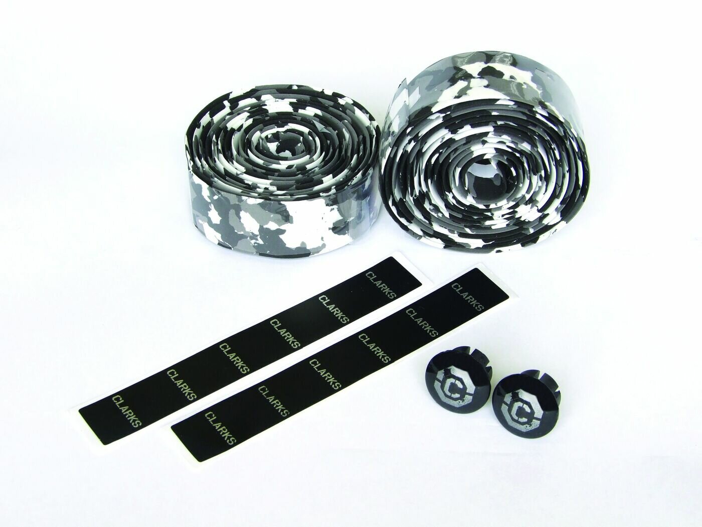 Обмотка на руль велосипеда Clarks CHBT28BW Корковая, толщина 3 мм. Цвет: Камуфляж черно-белый