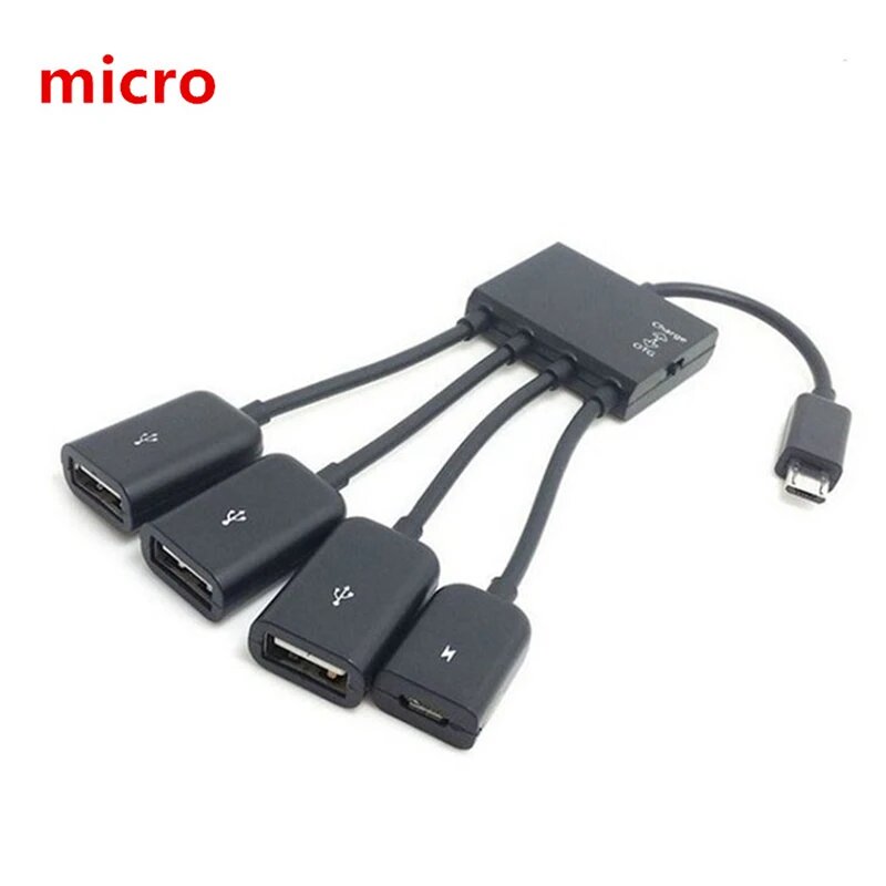 USB 2.0 HUB 4-портовый, черный (A)