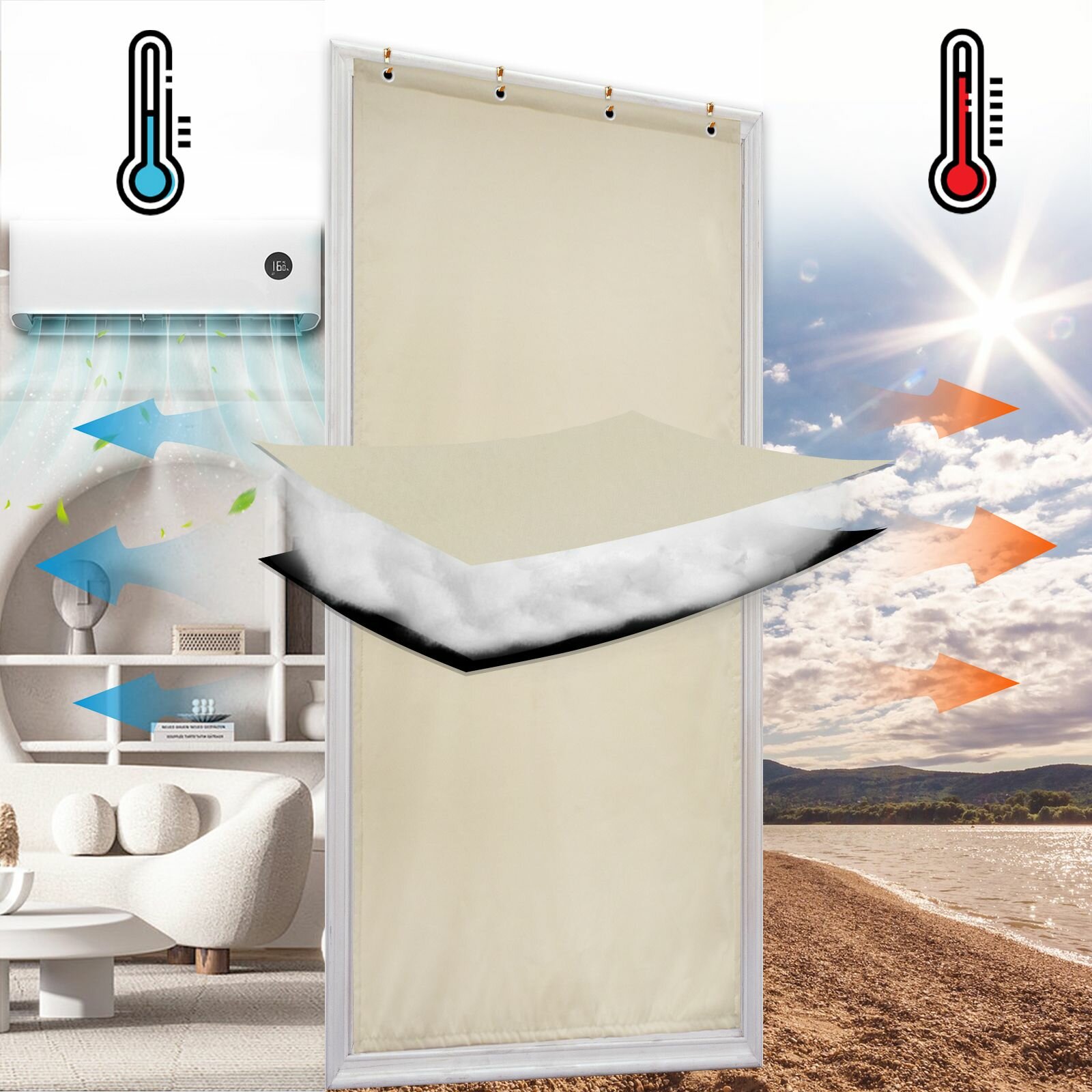 1 шт 100x210см защита конфиденциальности ветрозащитный блэкаут дверь занавес