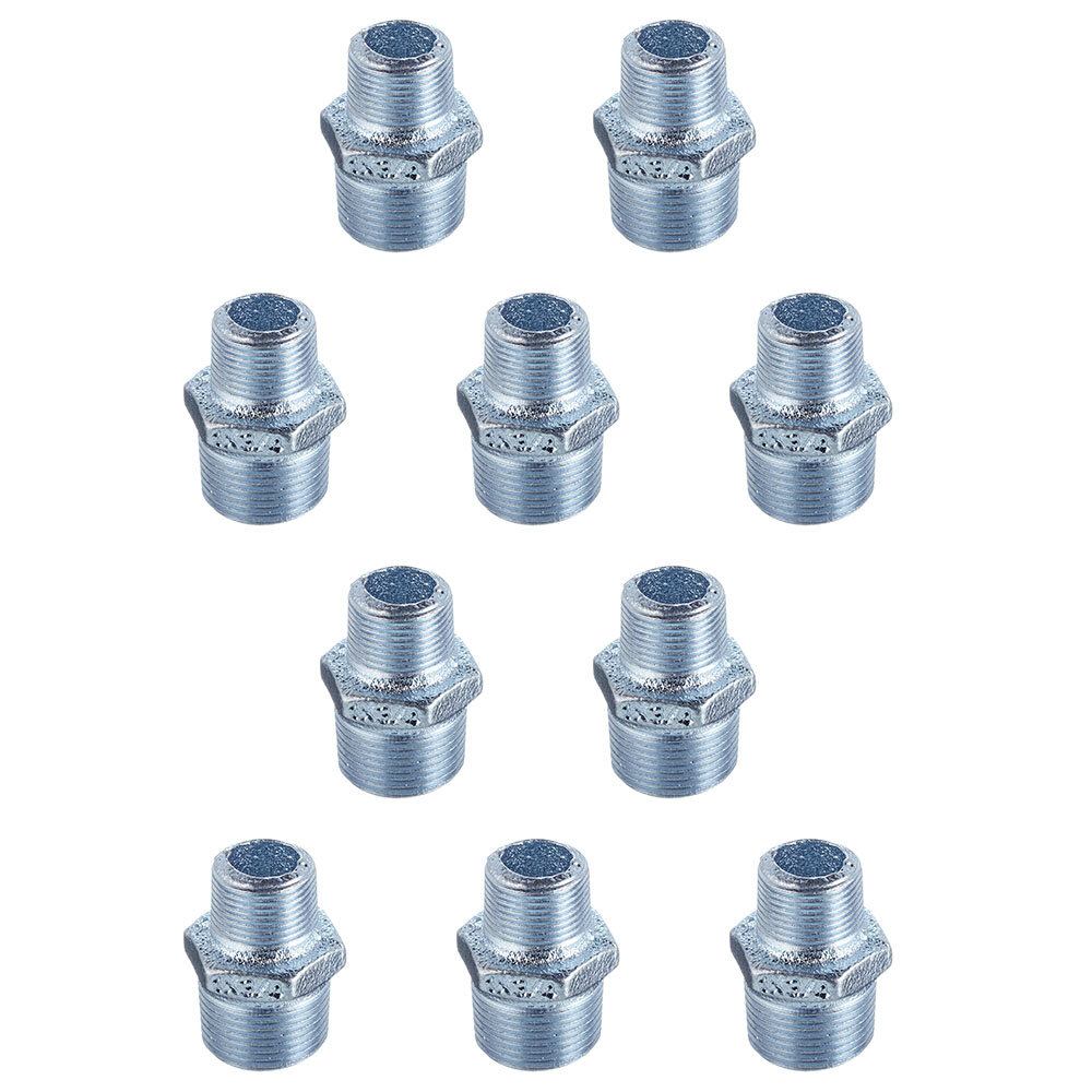 Ниппель переходный 3/4 НР(ш) х 1/2 НР(ш) чугунный оцинкованный (10 шт.)