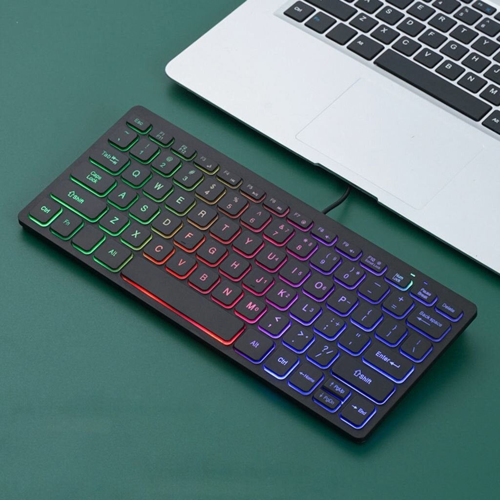 Ультратонкая проводная клавиатура mini colorful keyboard