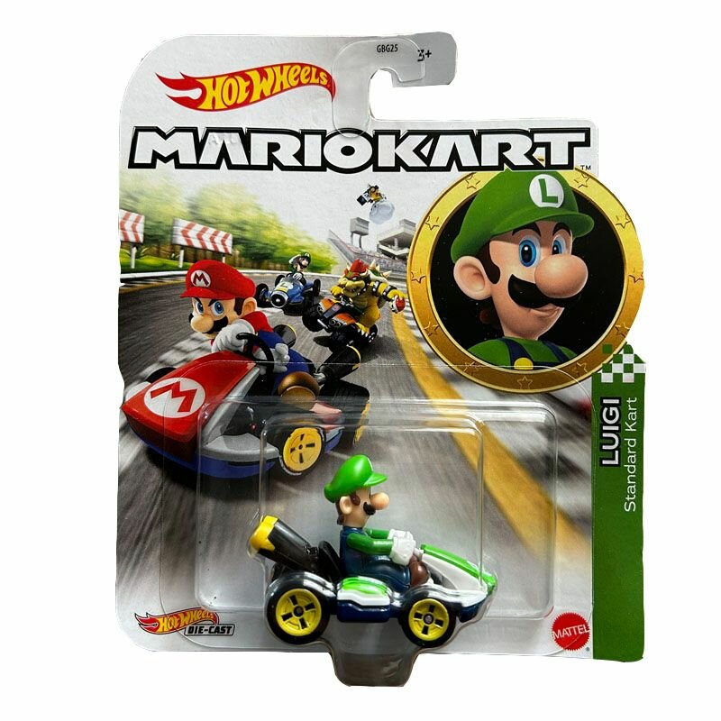 Mattel The Super Mario Mariokart / Детский Коллекционный Набор Игрушечных Машинок Марио, Подходящий Для Подарков На День Рождения Детям От 3 Лет И Старше