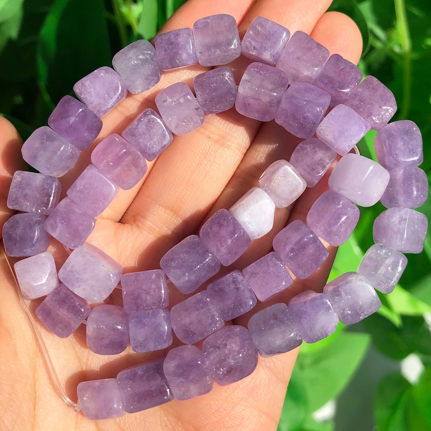 Натуральные каменные бусины 8 мм xilitata Фиолетовый, Purple Amethyst